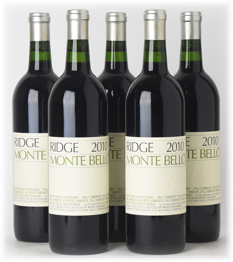 2010 Ridge Vineyards "Monte Bello" Santa Cruz Mountains Cabernet ...