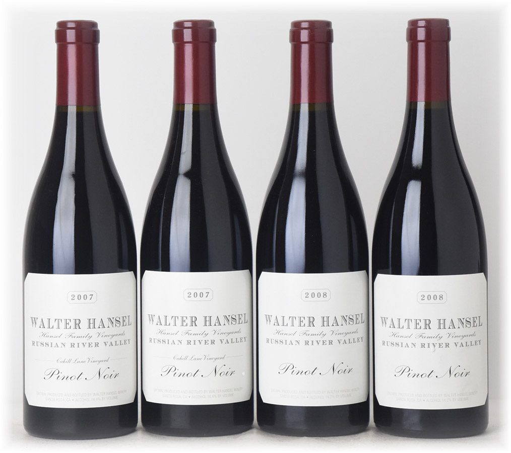 2007 & 2008 Walter Hansel Russian River Pinot Noir Tasting Lot - K&L ...