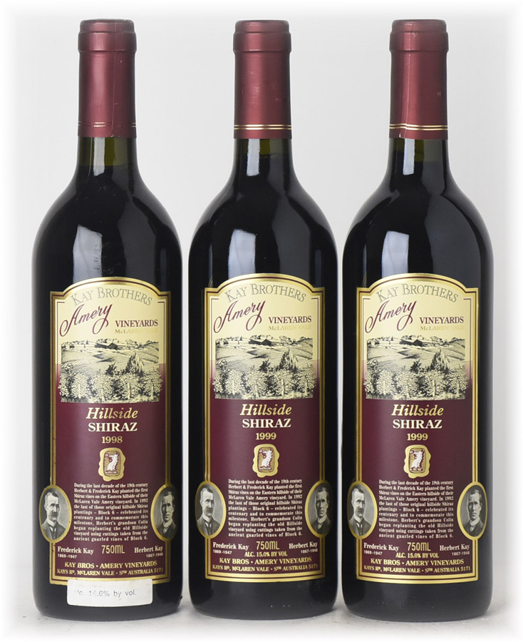 1998-1999 Kay Brothers "Amery Hillside" Shiraz McClaren Vale South ...